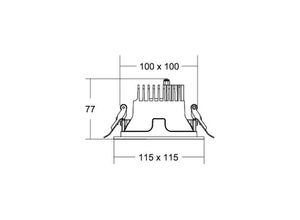 4251433989752 - BRUMBERG Apollo Mini facettiert DALI eckig 3500 K weiß