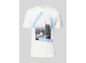 8057970558132 - T-Shirt mit Label-Print