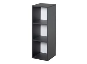 4005317331164 - Seitenregal ROBA Universales Standregal für Babyzimmer aus Holz Gr B H T 305cm x 905cm x 32cm 3 St offene Fächer grau (anthrazit) Baby Holzwerkstoff Spanplatte unifarben Regale nutzbar als Seitenregal unter Wickelkommode oder Standregal