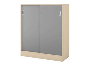 5905745101447 - Schrank Chicago mit Schiebetüren HxBxT 1353 x 1215 x 400 mm Birke   lichtgrau