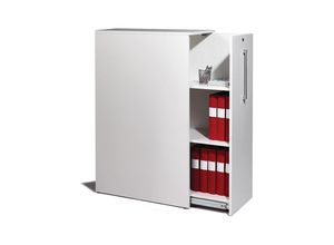 5905745101386 - Hoch-Auszugschrank Seattle HxBxT 1250 x 400 x 800 mm rechts weiß gebürstet