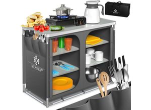 4260663280539 - KESSER® Campingschrank Campingküche mit Aluminiumgestell inklTragetasche  Kocherschrank für Camping  Campingmöbel  Outdoor