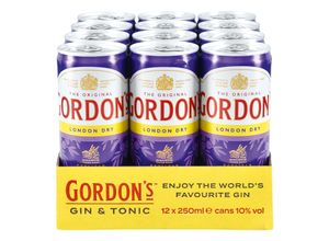 5000289936590 - Gordons Gin Tonic 100 % vol 025 Liter Dose 12er Pack