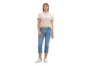 4067672328531 - Große Größen Schmale Jeans mit Bindeband und Shapingeffekt light blue Denim Gr46