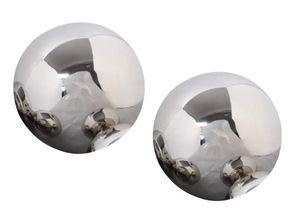 4057984017902 - Edelstahl Deko Kugel 2er Set glänzend poliert Ø 10 cm Dekokugel Schwimmkugel