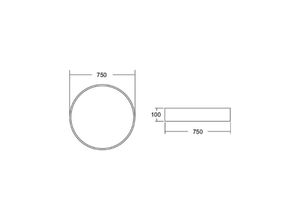 4251433939641 - BRUMBERG Biro Circle Ø 75 cm on off schwarz 3000 K