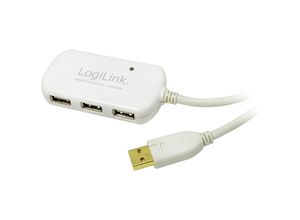 4260113573242 - LogiLink USB-Kabel USB 20 USB-A Stecker USB-A Buchse 1200 m Weiß vergoldete Steckkontakte UL-zertifiziert UA0108