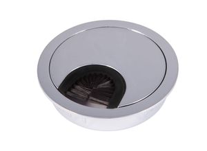 4250496619019 - So-tech - Kabeldurchlass Metall ø 60 mm Chrom poliert mit Bürstendichtung - Oberfläche Chrom poliert