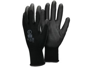 4250912485167 - 48 Paar Arbeitshandschuhe mit PU-Beschichtung Größe 10-XL Schwarz atmungsaktiv rutschfest robust Mechanikerhandschuhe Montagehandschuhe