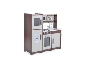 3800146222802 - Kinderküche Smart 7266 Holz 95 cm hoch Spülbecken Backofen Mikrowelle braun