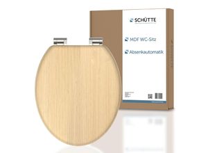 4008431092386 - SCHÜTTE MDF WC Sitz NATURAL WOODToilettendeckel mit Absenkautomatik Holzkern