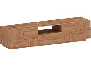 4068222555018 - Lowboard INOSIGN Pongo Sideboards Gr B H T 220 cm x 46 cm x 442 cm 1 braun (oak wotan) Lowboards