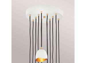 5024005382515 - Elstead - Lighting QN-NULA-12P quintiesse Hängeleuchte Nula E14 (golf ball) 40W Stahl Muschel weiß und Gold  Stahl weiß   Gold L835cm H370cm