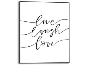 8714597625349 - Poster REINDERS Live laugh love Bilder Gr B H T 40 cm x 50 cm x 16 cm schwarz (schwarz weiß) Poster