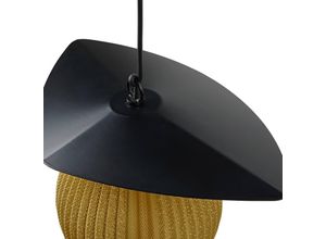 5715015738507 - GUBI Außenhängeleuchte Satellite 57x36 cm schwarz senfgold