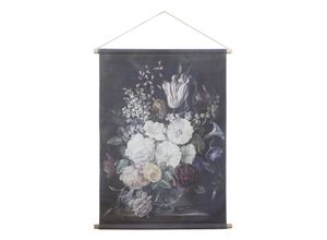 5712750326860 - Chic Antique Leinwandbild Flower Variation zum Aufhängen L76 x B2 x H97 cm mehrfarbig