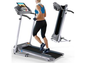 4260495754932 - KINETIC SPORTS Laufband für zuhause KST2700FX klappbar - mit Tablethalterung leiser 750 Watt Elektromotor 12+1 Programme LCD Display Geh- und Lauftraining stufenlos bis 10 km h bis 120 kg Standard