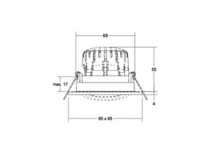 4251433997436 - BRUMBERG BB25 Einbauspot IP65 RC Anschlussbox nickel matt