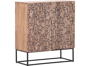 4061915258715 - Kommode GUTMANN FACTORY beige (natur) B80cm H90cm T38cm Sideboards