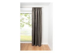 4040255303781 - Ondeco Schlaufenschal Stream Gardinen Blickdicht Vorhang Schlafzimmer 1er Set Farbe Taupe Größe 135x300 cm