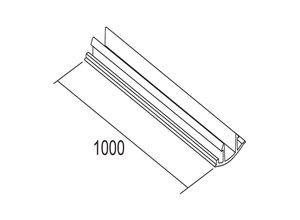 8019162021992 - Schienenabdeckung 1m 3-Phasen schwarz