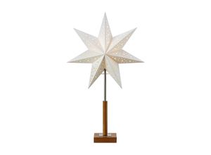 7330024605275 - Standstern Solvalla mit Holzfuß Höhe 55 cm weiß