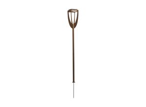 3561619003020 - Les Jardins LED-Solarleuchte Tulip mit Erdspieß corten