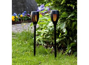 4260751830387 - Star Trading Solar Lampe Outdoor Solar Gartenleuchte Solar Fackeln 2er Set LED Gartenbeleuchtung Solar Gartenleuchten Solar Gartendeko Solar für Garten Balkon Hof Auffahrt Weg Beet