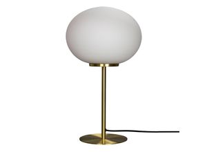 5704709072317 - Dyberg Larsen Lighting - Dyberglarsen Queen Opal Kugel-Tischlampe aus Messing