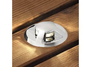 7318307467000 - Konstsmide Lighting - Konstsmide Mini led Ground spot Mini led Outdoor 12V System Chrom Bodeneinbauleuchten-Set gewölbt IP44