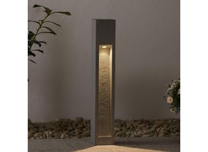 4024163156370 - ARROCK STONE 75 Outdoor Standleuchte LED 3000K eckig steingrau L B H 12 12 75 cm max 6W