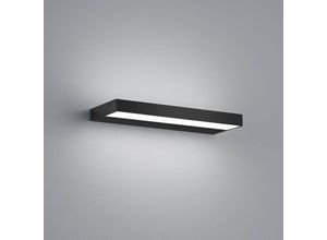 4022671109352 - Led Wandlampe Slate IP44 Schwarz 18 203722 - Schwarz Satiniert - Helestra