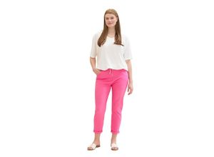 4067672736619 - Große Größen Schmale Hose in Ankle-Länge mit Bindeband pink Gr52