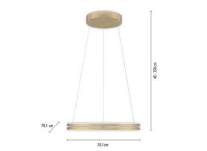 4012248372296 - PURE LED-Hängeleuchte E-Loop messing Ø 70 cm Aluminium CCT