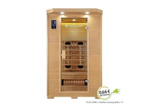 4260304765821 - Infrarotkabine Oslo - Wärmekabine Vollspektrumstrahler für 2 Personen - LED-Farblichttherapie - Infrarotsauna 120x100 cm aus Hemlockholz - Artsauna