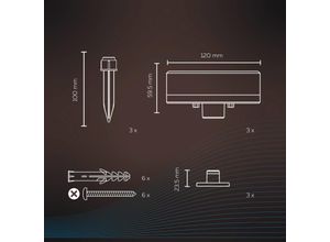 8712879154884 - Smart Outdoor Ground Spot CCT RGB 3-flg