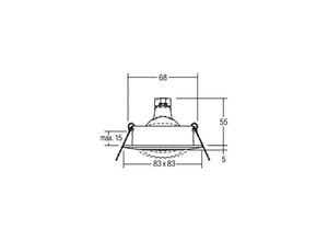 4250047772385 - 196403 196403 Einbauleuchte Halogen GX53 50 W Chrom