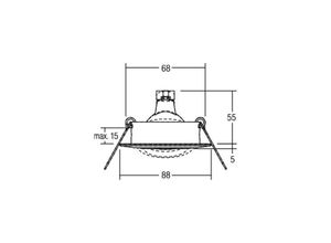 4250047771524 - 196303 196303 Einbauleuchte Halogen GX53 50 W Chrom (matt)