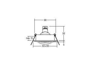 4251433953807 - 196408 196408 Einbauleuchte Halogen GX53 50 W Schwarz