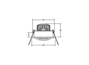 4251433936831 - 39483023 Leuchten LED-Einbauleuchte LED 6 W Chrom