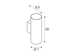 4024163265973 - ASTO TUBE 1006443 Wandleuchte GU10 10 W Schwarz