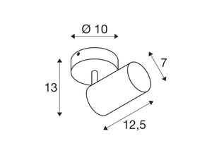 4024163266161 - 1006424 ASTO TUBE Deckenleuchte GU10 10 W Weiß