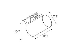 4024163265942 - ASTO TUBE Niedervolt-Schienensystem-Leuchte 1phasig GU10 10 W Weiß