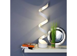 8031414868742 - Fan Europe - Helix - Integrierte Tischlampe mit LED-Wirbeleffekt Weiß Silber 4000K