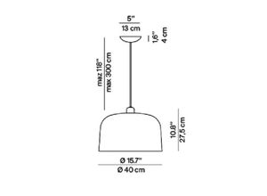 8050593520531 - Zile Hängeleuchte ziegelrot matt Ø 40 cm