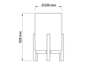 4003222889473 - Näve Leuchten Tischleuchte MATILDA H 52 cm leinen (Farbe natur)