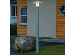 7318304023124 - 402-312 Heimdal Außenstandleuchte Energiesparlampe LED E27 60 W Silber