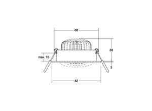 4251433947943 - 41477173 41477173 LED-Einbauleuchte LED 7 W Weiß