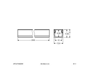 4037293029636 - EVN APFLAT7 Alu-Profil 200cm U-Profil weiß