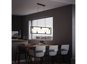 4002707405986 - Pendelleuchte Hängelampe BRILONER LEUCHTEN KOTAK 40 W IP20 schwarz Metall exkl 5x E27 98 x 6 x 150 cm